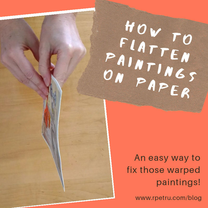 How To Flatten Paintings On Paper Rachel Petruccillo how-to-flatten-paintings-on-paper-rachel-petruccillo